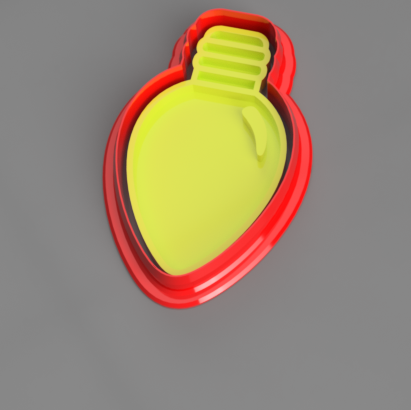 🎄 Christmas Light Bulb Cookie Cutter (3.5 in / 9 cm)・ STL File for 3D ...