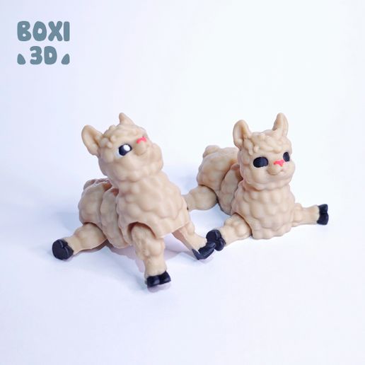 🚜 ALPACA - FLEXI - ARTICULATED - CUTE- PRINT IN PLACE・ 3D File for 3D ...