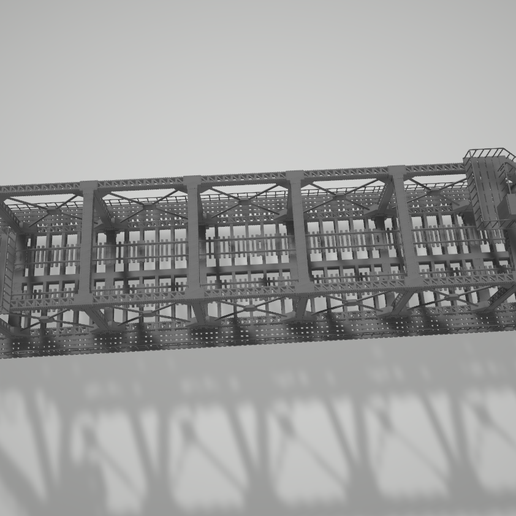 🌉 N Scale 2 track trestle Bridge with tri-lights・ STL File for 3D ...