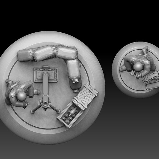 🦸 Swedish WW2 Army Mortar Team・ 3D File for 3D printing・Cults