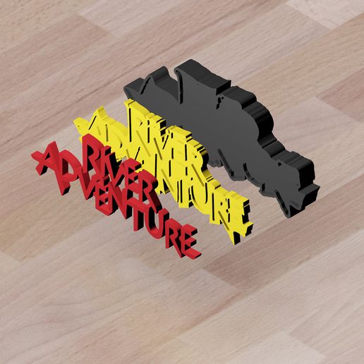 🎢 River Adventure - Logo・Free STL File for ・Cults