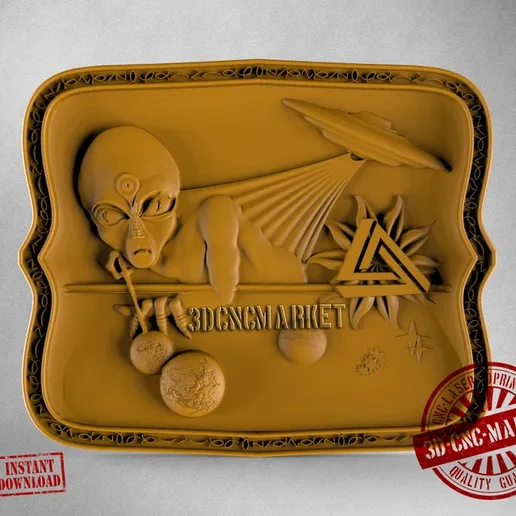 👽 Alien play Billiard STL, Alien play Billiard 3d figure, stl, 3d ...