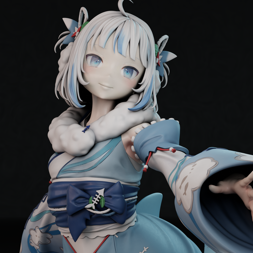 🆕 Gawr Gura - New Year Costume・ 3D File for 3D printing・Cults