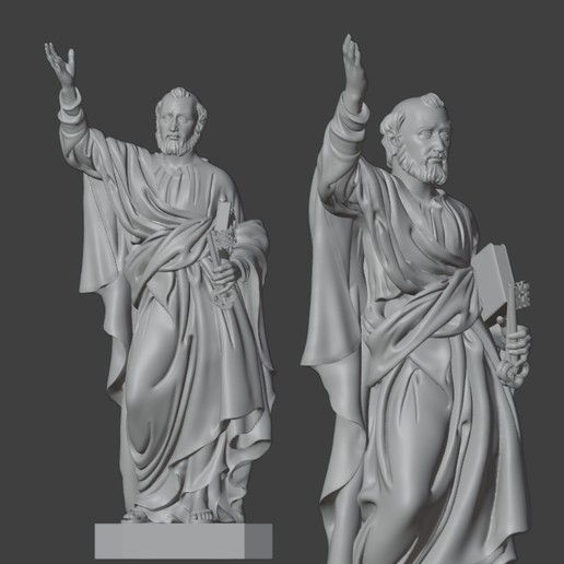 STL file Saint Peter 🗿 ・Model to download and 3D print・Cults