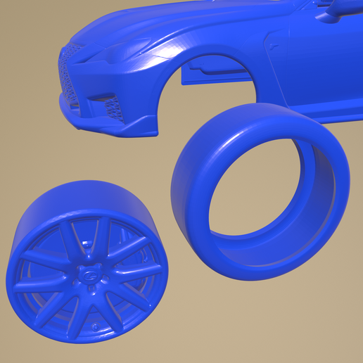 🚗 Lexus RC-F Track Edition 2020 PRINTABLE CAR IN SEPARATE PARTS・ STL ...