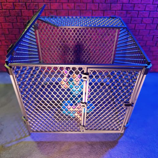 🦸 Modular Wire mesh cage for action figures 1/12 diorama・ STL File for ...