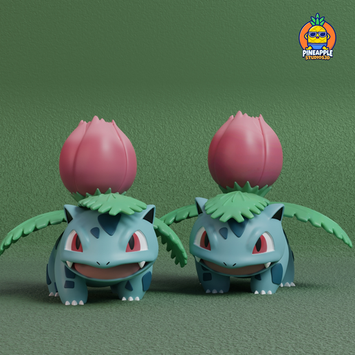 🐉 Pokemon - Ivysaur with 2 poses・ STL File for 3D printing・Cults