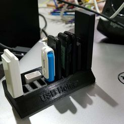 3D print USB Holder with storage box・Cults