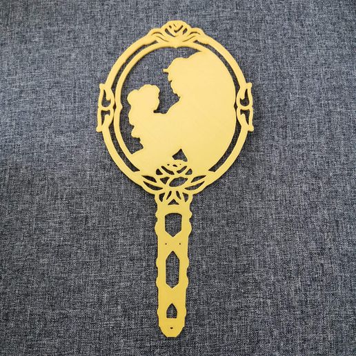 beauty and the beast mirror outline