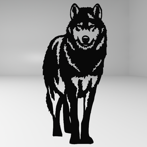 wolf standing drawing