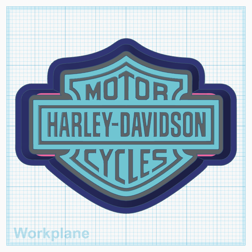 🏍️ Harley Davidson Bar and Shield・ STL File for 3D printing・Cults