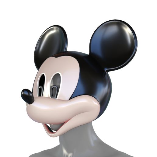 🪖 Mickey Mask Helmet・ STL File for 3D printing・Cults