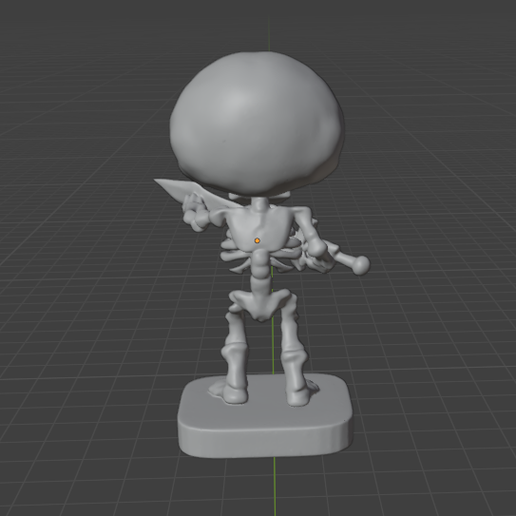 STL file Chibi Skeleton Warrior 💀 ・3D print design to download・Cults