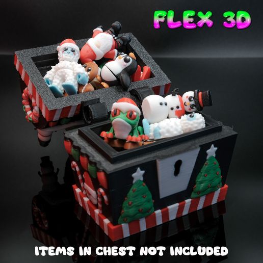 🎄 Flex 3D Christmas Chest・ 3D File for 3D printing・Cults