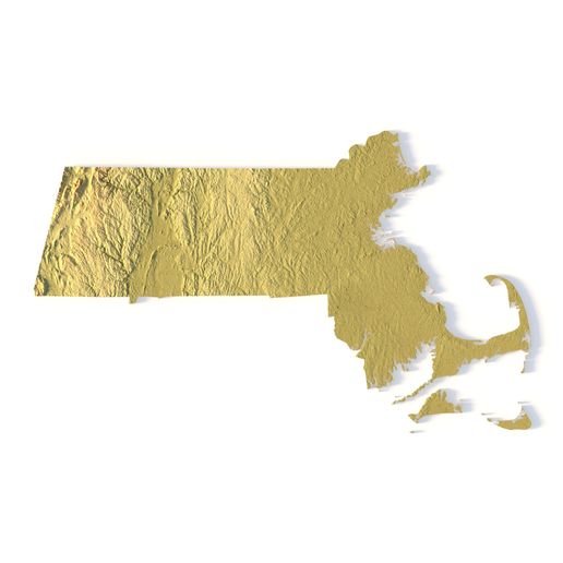 🗺️ Massachusetts Topographic Map – 3D Model for 3D Printing & CNC Carving・ 3D File for 3D ...