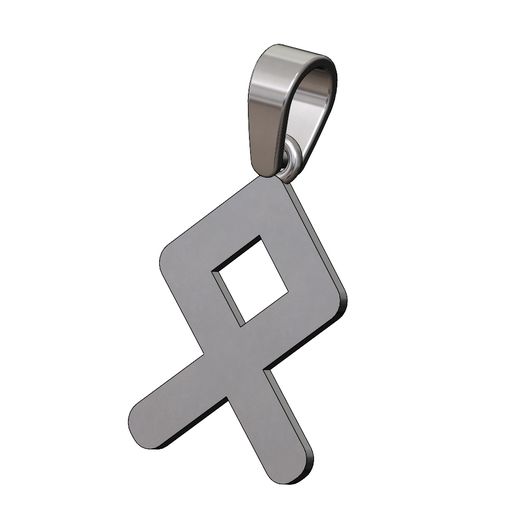 📿 Othala viking runes initials alphabet pendant charm bail 3D print ...