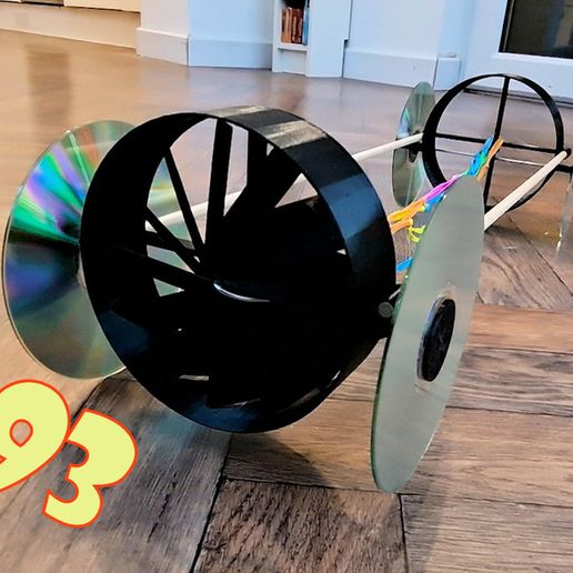🚗 Put a rubber band on it #0393 Ducted fan car・Free STL File for ・Cults