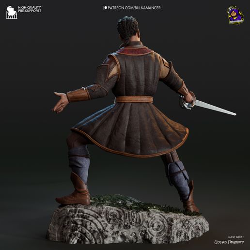 👤 Wyll | Baldur's Gate 3 | 235mm (Full Body + Bust)・ 3D File for 3D ...