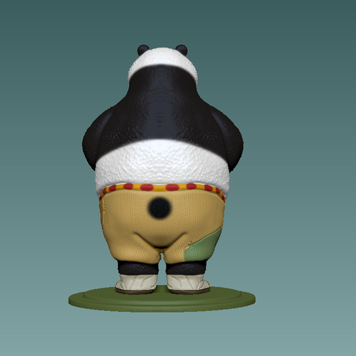 OBJ file Po Ping the cute panda from kung fu panda movie 🐼 ・3D ...