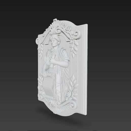 🎨 Relieve de ninfa Jugendstil imprimible en 3D - Panel mural Art ...