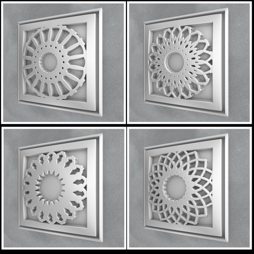 STL file 4 WALL PANEL NWPRSET4 🪞 ・Model to download and 3D print・Cults