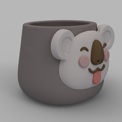 🐨 Cute Koala Planter - 3D Printable Animal Pot・ STL File for 3D ...