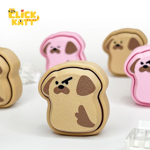 STL file Dog - Clicker Fidget Toy Keychain 🐕 (3MF)・3D printer model to ...