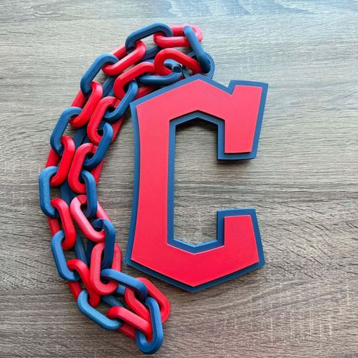 ⚽ Cleveland Guardians Logo Oversized Necklace, Pendant Chain・ 3D File ...