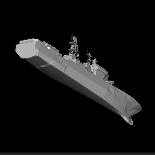 STL file Ship Udaloy-Class Destroyer - Naval Warship STL - Military ...