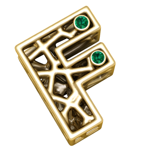 STL file SIMPLE ALPHABET F PENDANT 3D PRINTABLE MODEL 🔑 (OBJ)・3D print ...