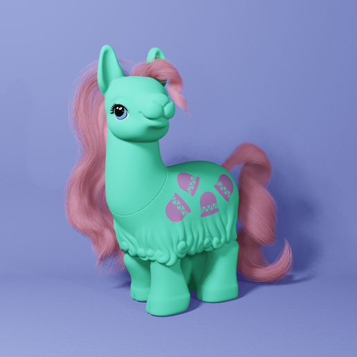 STL file Cha Cha the Llama - My Little Pony and Friends Retro Replica 🦙 ...