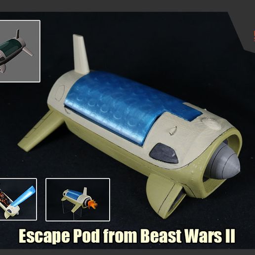 🤖 Escape Pod from Transformers Beast Wars II・ 3D File for 3D printing・Cults