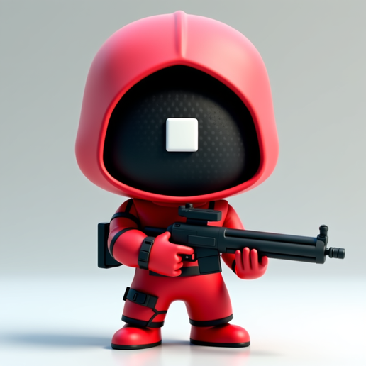 Файл 3MF Chibi guard Squid Game 💂 ・Шаблон для 3D-печати для загрузки・Cults