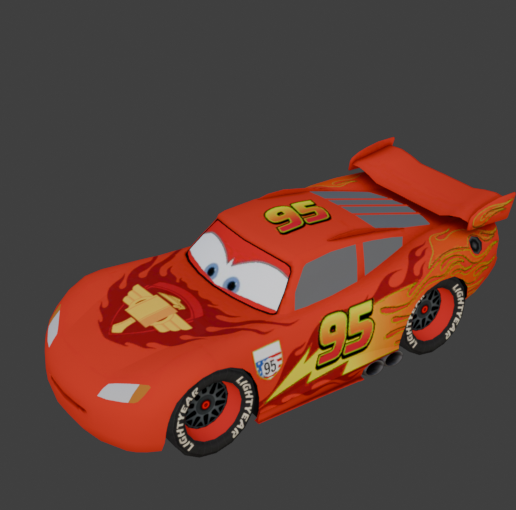 🌩️ Lightning McQueen 3D Model - Pixar Cars Movie STL File Ready to ...