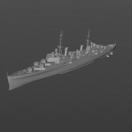 🚢 British cruiser "Hector" 3D model material・ OBJ File for 3D printing ...