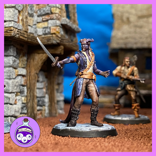 👨 Tiefling Man Rogue Mercenary・ 3D File for 3D printing・Cults