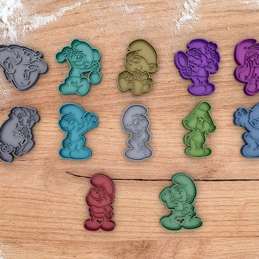🍪 12 cookie cutter pack from the Smurfs・ STL File for 3D printing・Cults