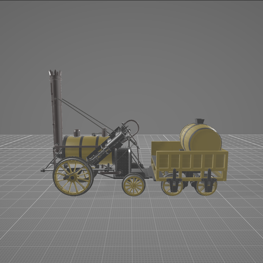 OBJ file Stephensons Rocket Steam Locomotive 🚀 ・3D printing model to ...