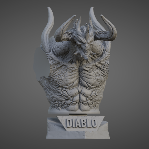 👤 DIABLO ULTRA-DETAILED SUPPORT-FREE BUST 3D MODEL・ STL File for ・Cults