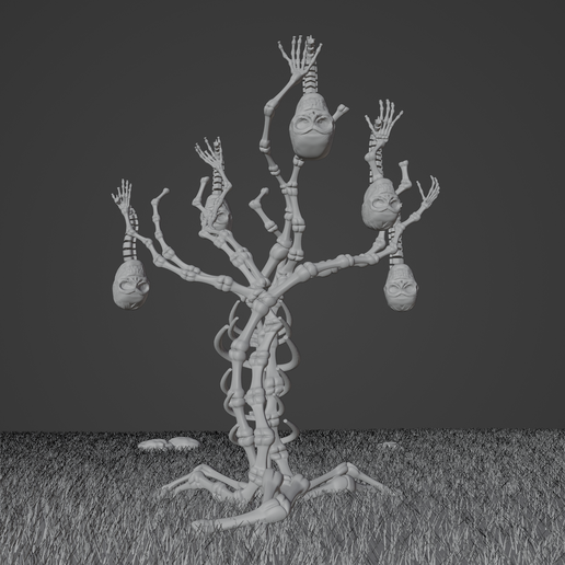🦴 Bone Tree - Halloween Sculpture・Free STL File for 3D printing・Cults