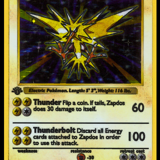 🎨 Zapdos Full Color Lithophane - CMYK 3D Printable Art with LED Backlit ...