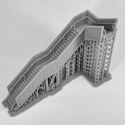 🛤️ Model Railway Footbridge 02・ STL File for 3D printing・Cults