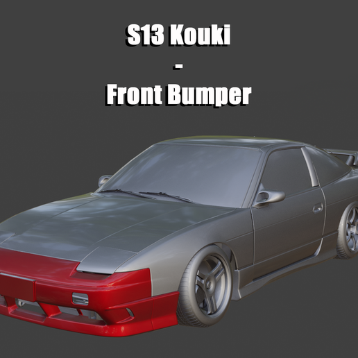 💭 S13 Kouki front bumper・ OBJ File for 3D printing・Cults