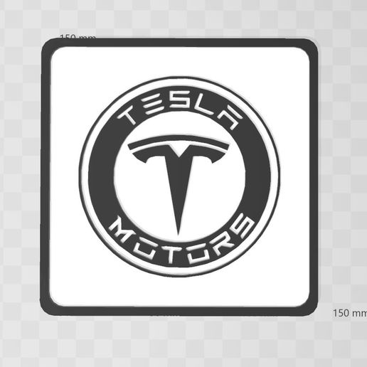 3MF file TESLA LOGO 2D WALL ART 🎨 ・3D printer model to download・Cults