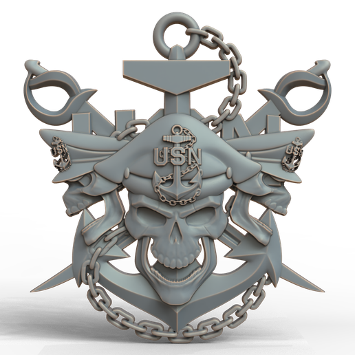 📁 3D Model STL File for CNC Router Laser & 3D Printer 2692. US NAVY ...