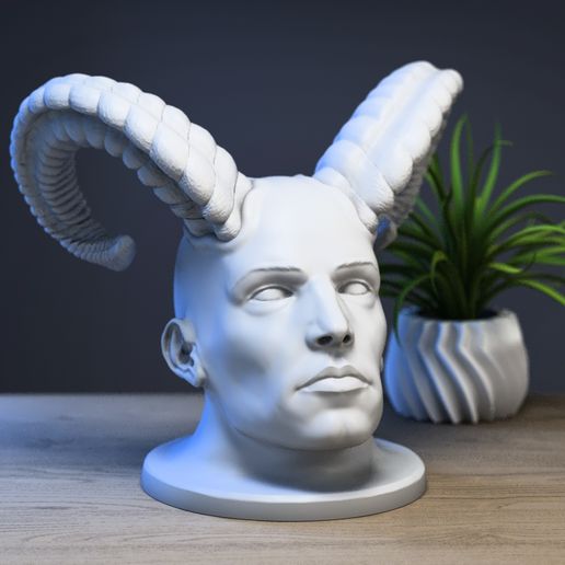 STL file Demon human bust,Cyborg demon human, Perfect Gamer Gift, Sci ...