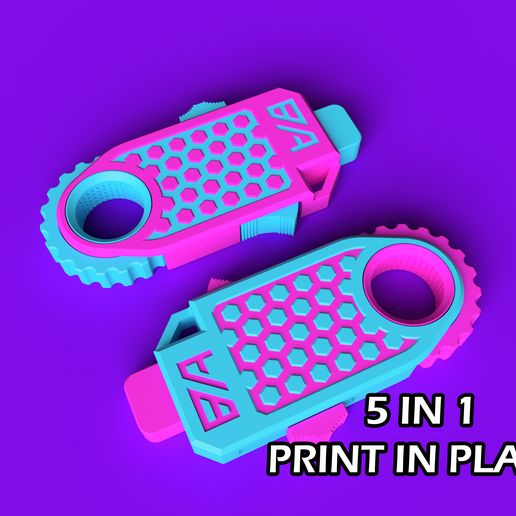👌 Alpha Fidget- 5 in 1 Print in Place Fidget Toy・Free STL File for 3D ...