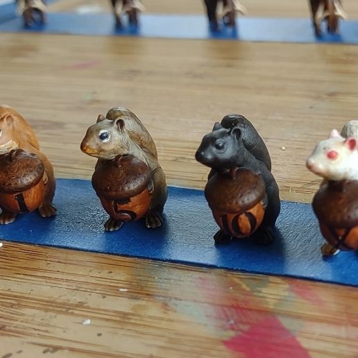 🐿️ Squirrel Token Counters・Free 3D File for ・Cults