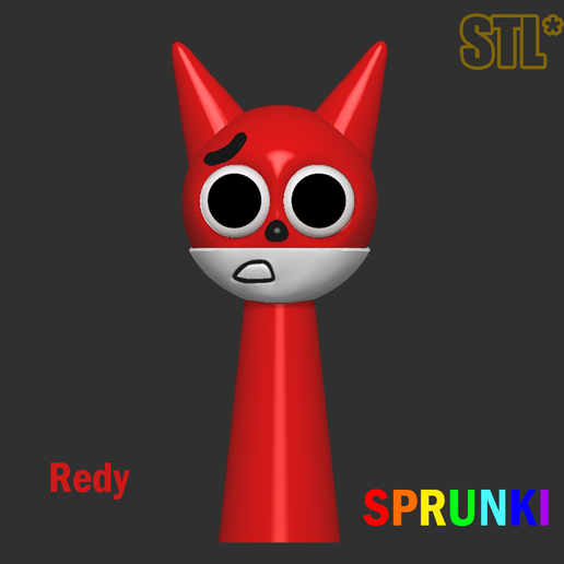 STL file Sprunki Incredibox Redy Sprunki STL 3D Character Fanart 🦸 ・3D ...
