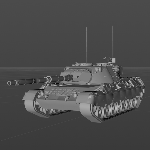 🐆 Material del modelo 3D del tanque alemán "Leopard" A1A1・Archivo OBJ ...
